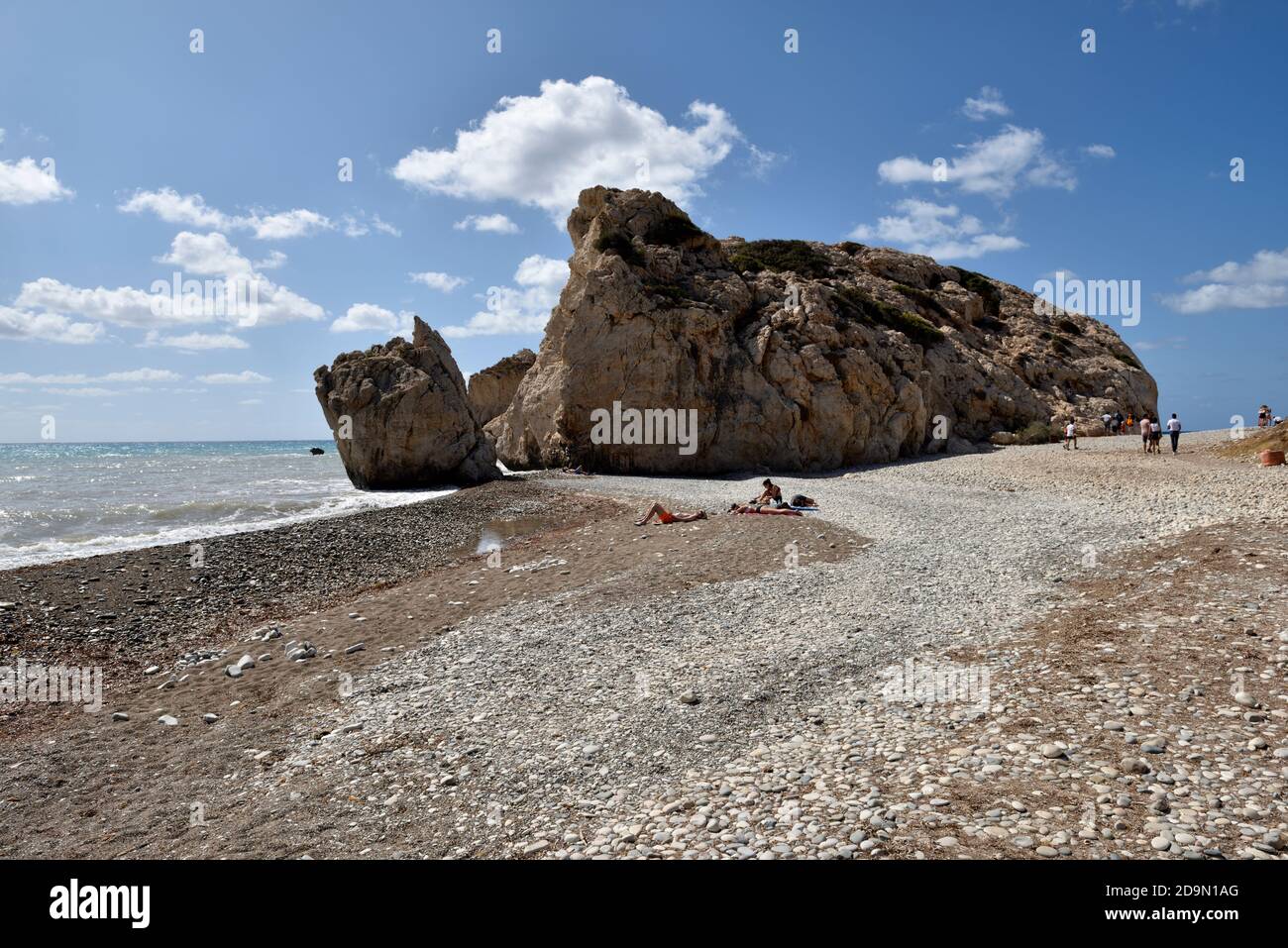 Beach and Aphrodite's Rock, Kouklia, Cyprus Stock Photo - Alamy