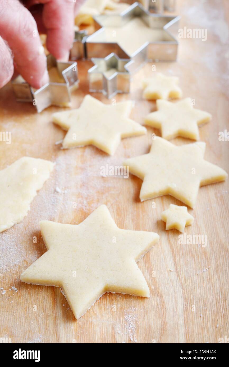 Making star shaped Christmas biscuits AVAILABLE UK USE ONLY - PLEASE ...