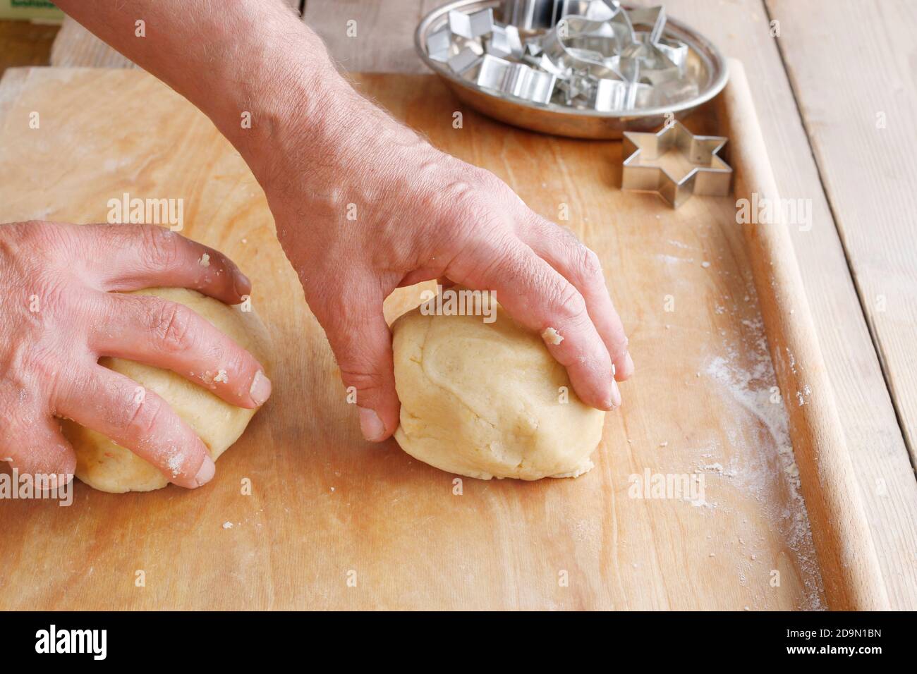 Making star shaped Christmas biscuits AVAILABLE UK USE ONLY - PLEASE ...