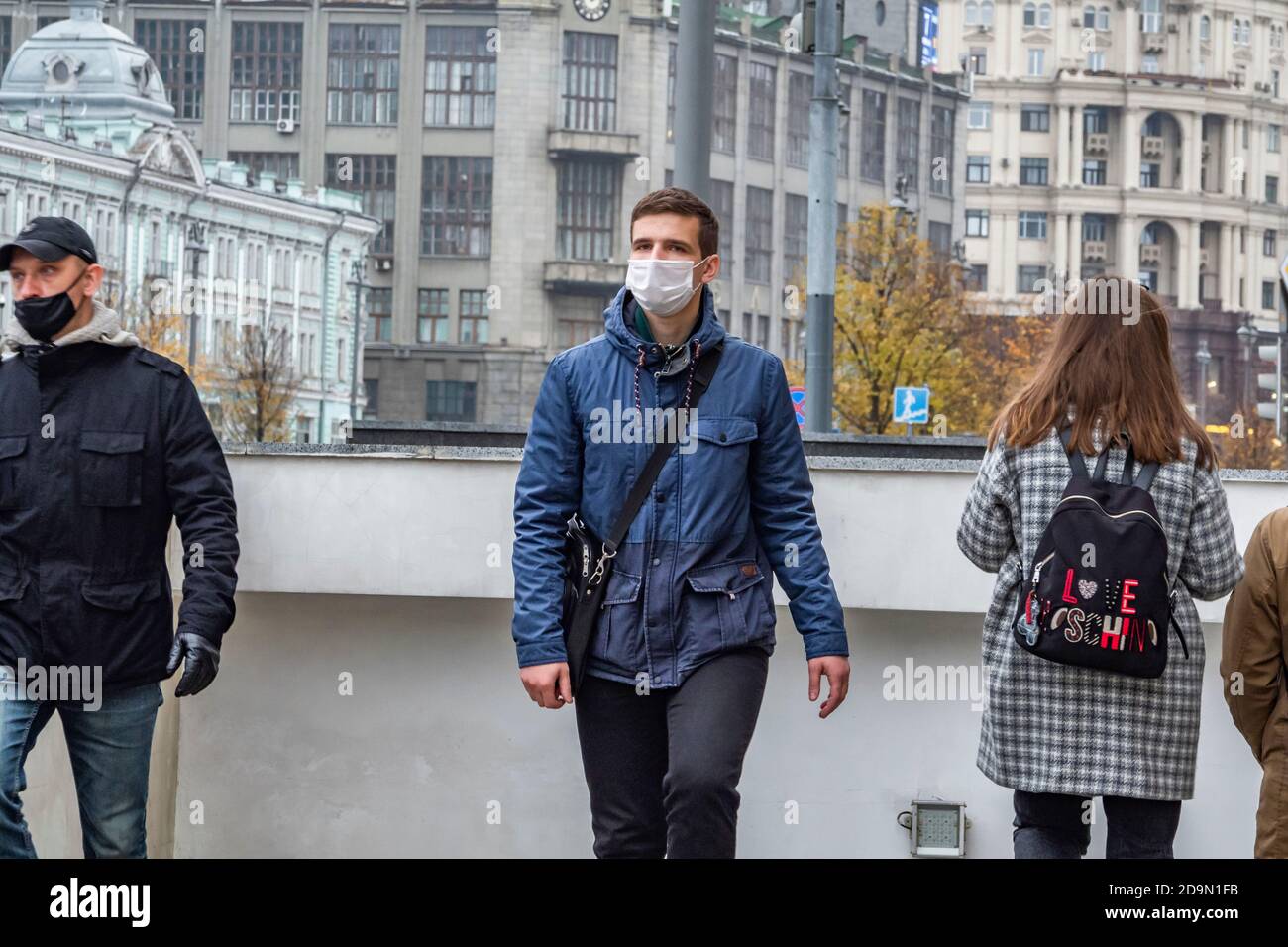 Russia, Moscow. People walk in a street Stock Photo - Alamy