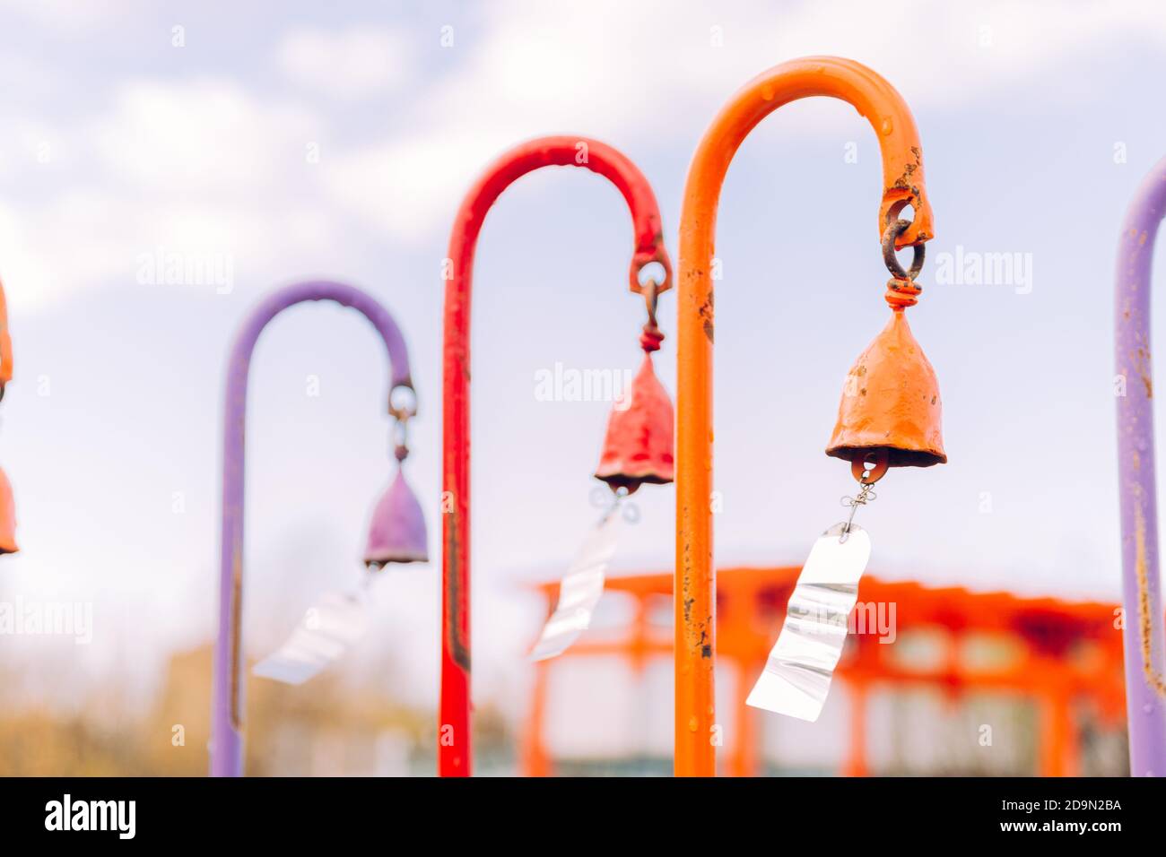 Multi colored wind chimes hi-res stock photography and images - Alamy