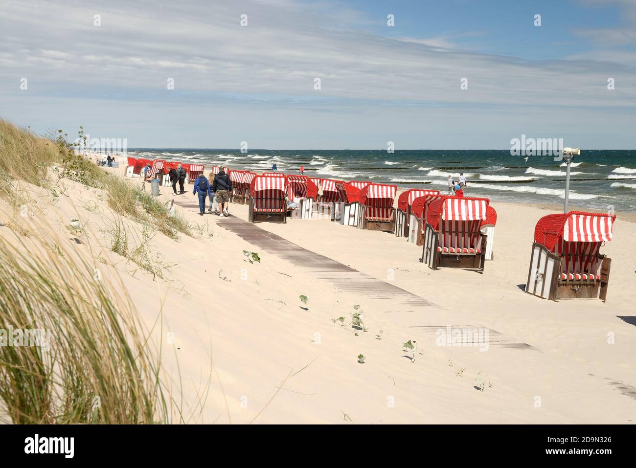 Koserow beach, Koserow seaside resort, Usedom, Baltic Sea, Mecklenburg ...