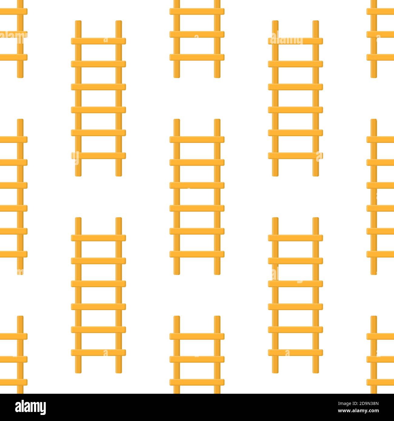 Seamless pattern with cartoon ladder, stairs on white background ...
