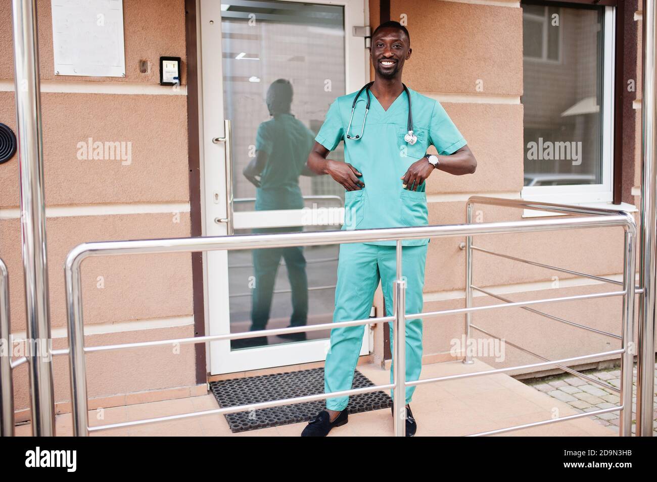 African male paramedic doctor with stethoscope Stock Photo - Alamy