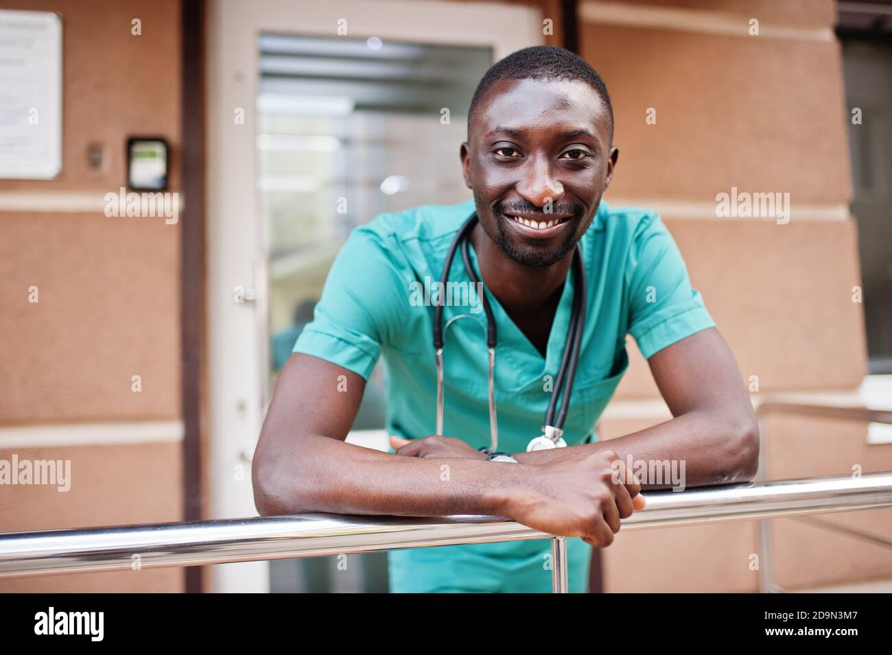 African male paramedic doctor with stethoscope Stock Photo - Alamy