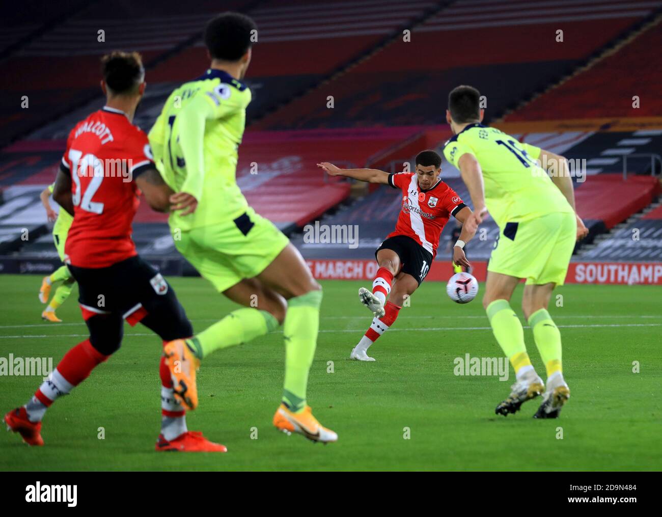 Southampton's Che Adams (second right) scores his side's first goal of ...