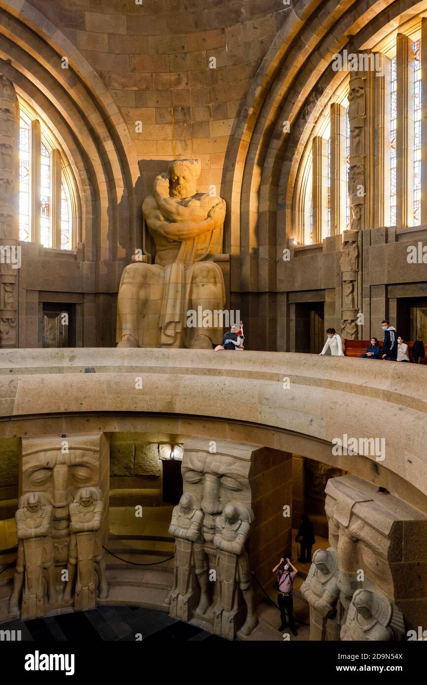 Leipzig, Saxony, Germany, Hall of Fame in the Voelkerschlachtdenkmal ...