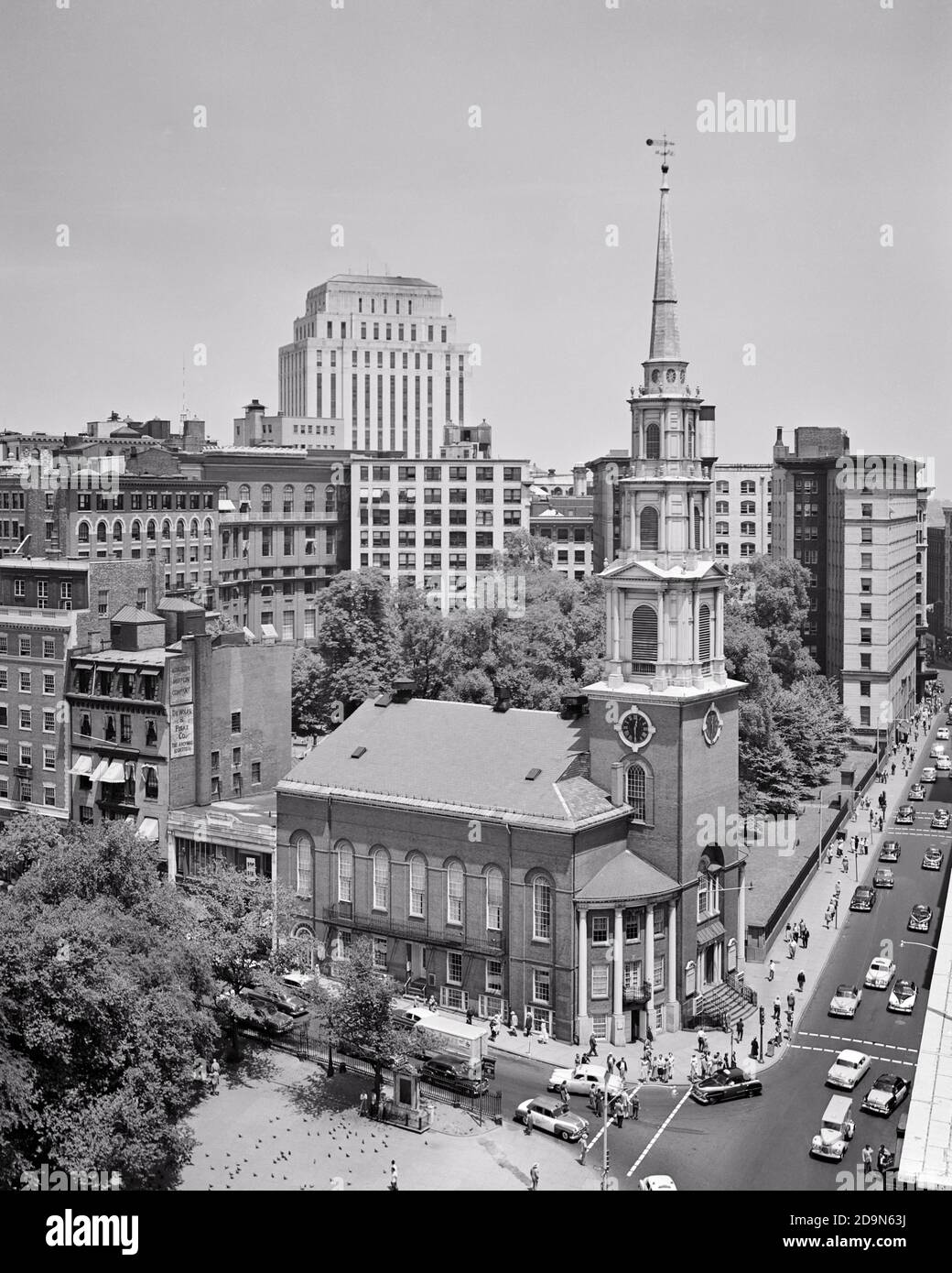 Historic Boston Boston Historic Black & White Photo, Looking Down