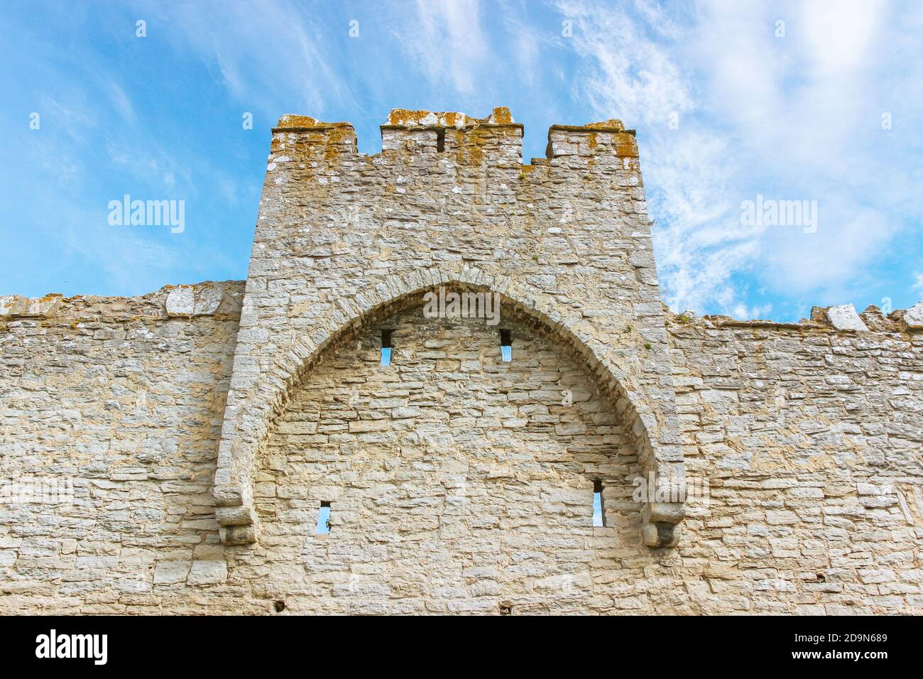 ruins of medieval Visborg castle in visby sweden Stock Photo - Alamy