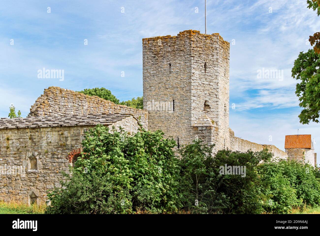 ruins of medieval Visborg castle in visby sweden Stock Photo - Alamy
