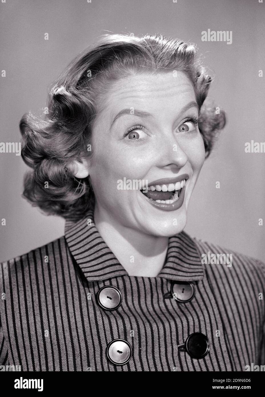 Excited lady vintage hi-res stock photography and images - Alamy
