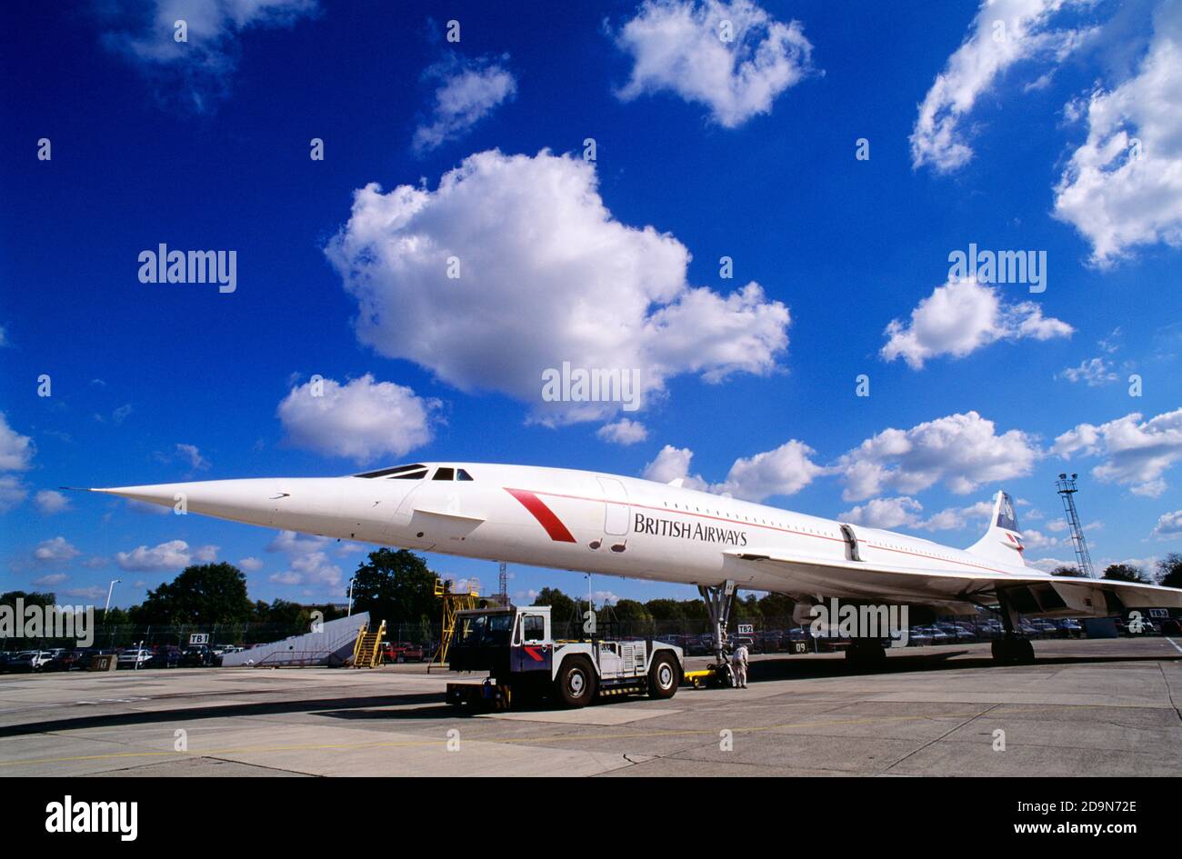 1990s CONCORDE - SST SUPERSONIC TRANSPORT AIRPLANE HEATHROW AIRPORT ...