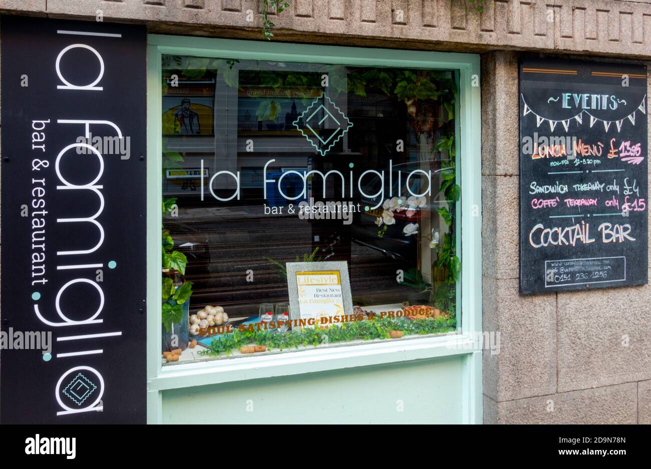 La Famiglia, an Italian restaurant in central Liverpool, England UK ...