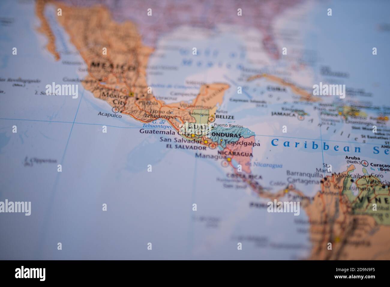 guatemala on the map of central america