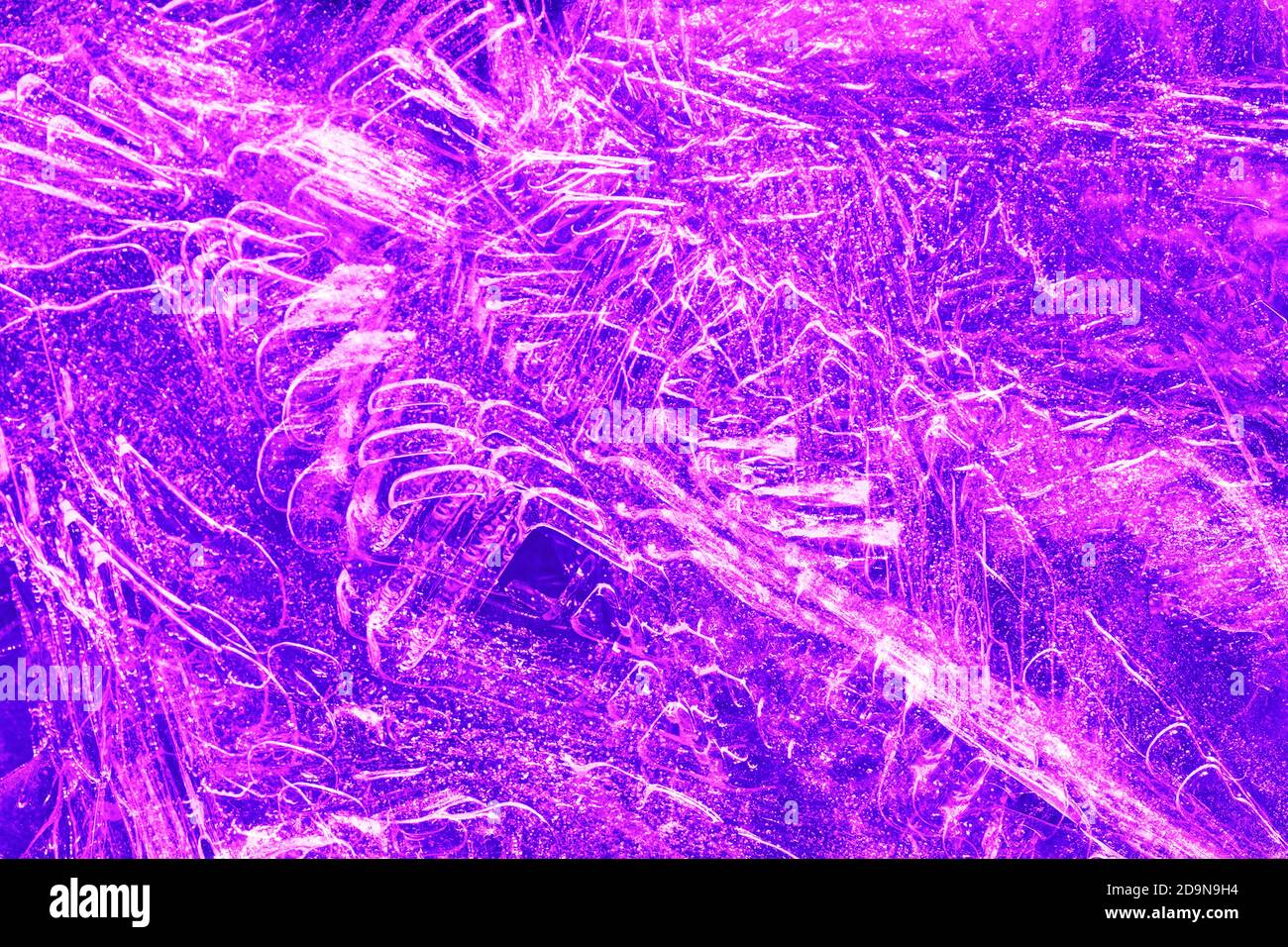 Nature background. Closeup image of ice patterns on the surface of ...