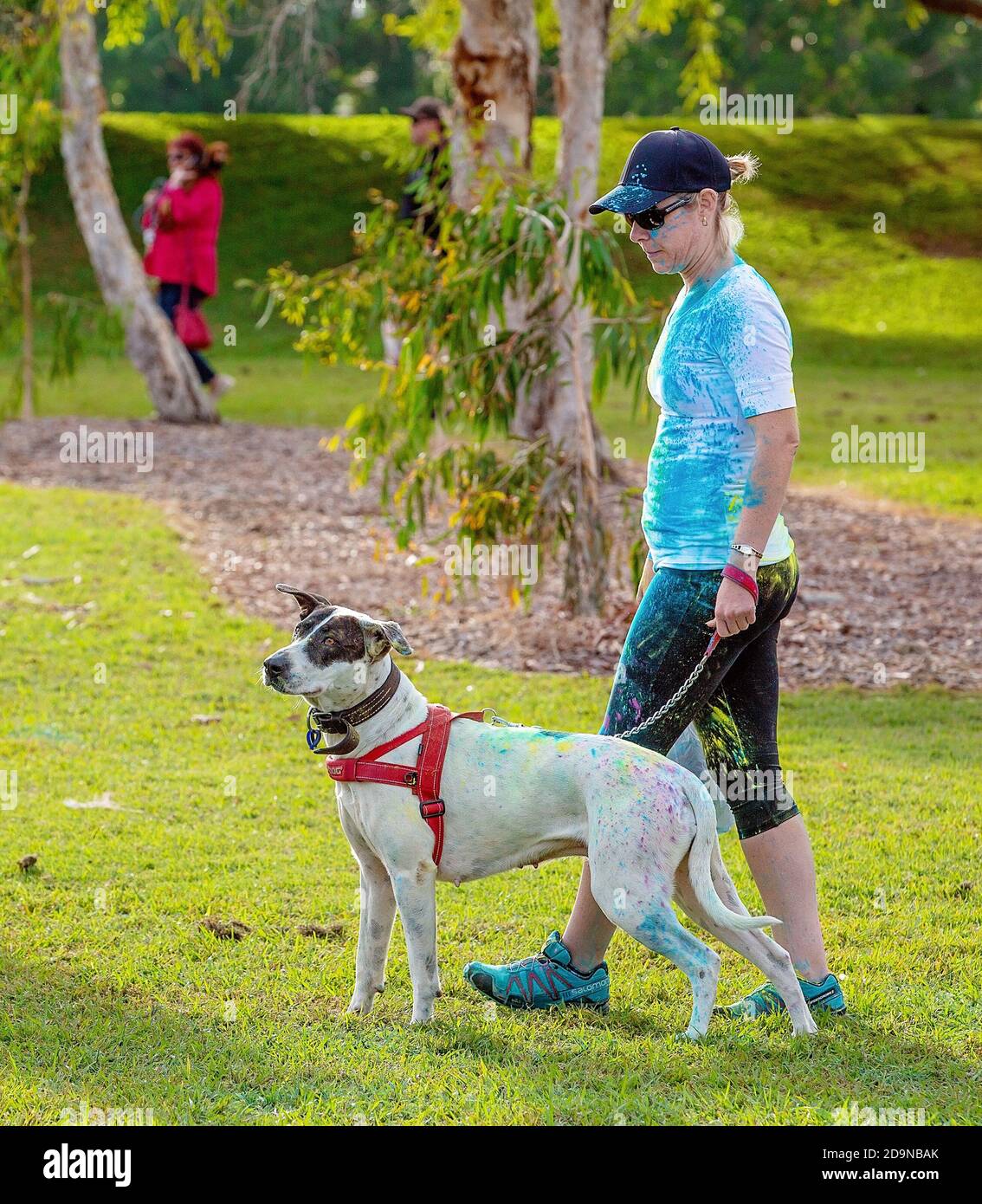 MACKAY, QUEENSLAND, AUSTRALIA - JUNE 2019: Unidentified woman covered ...