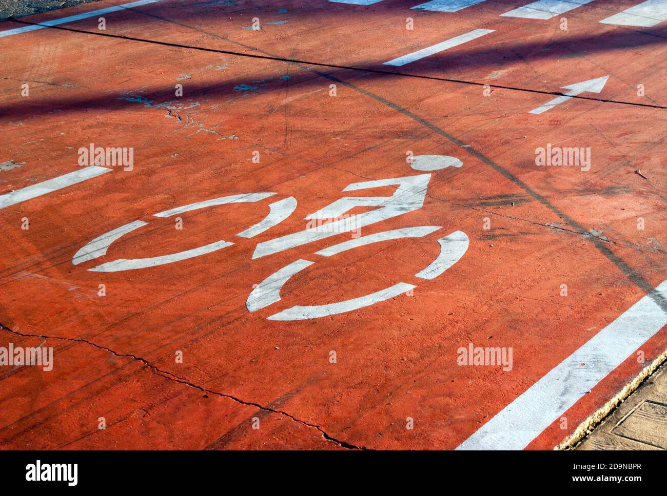 Cycle tracks background on white hi-res stock photography and images ...