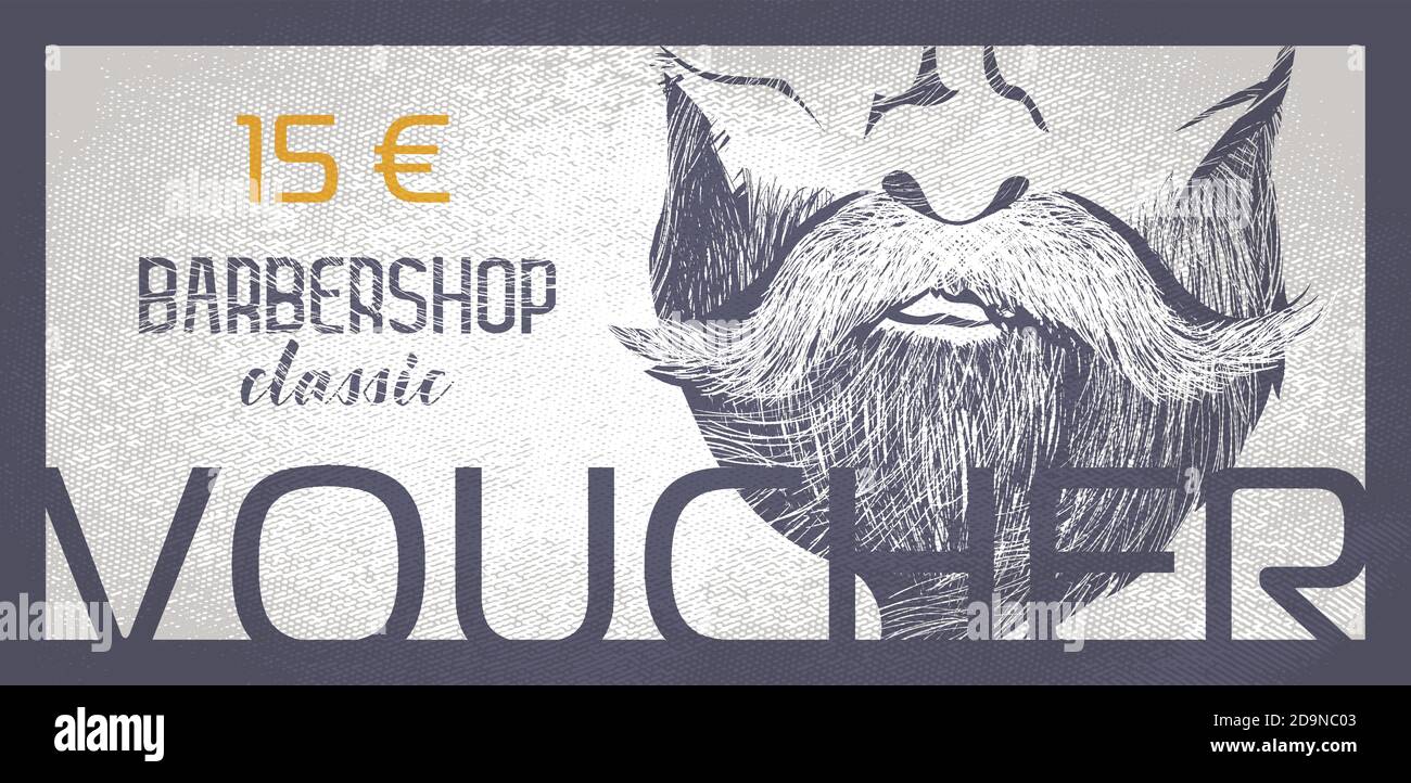Vector Voucher for Barbershop, male Stylist, hairdresser etc Stock ...