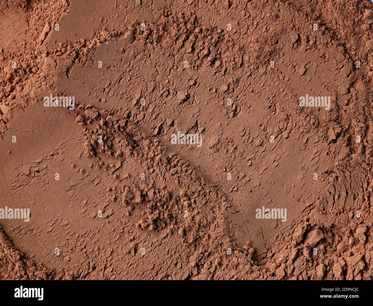 cocoa powder texture, top view Stock Photo - Alamy