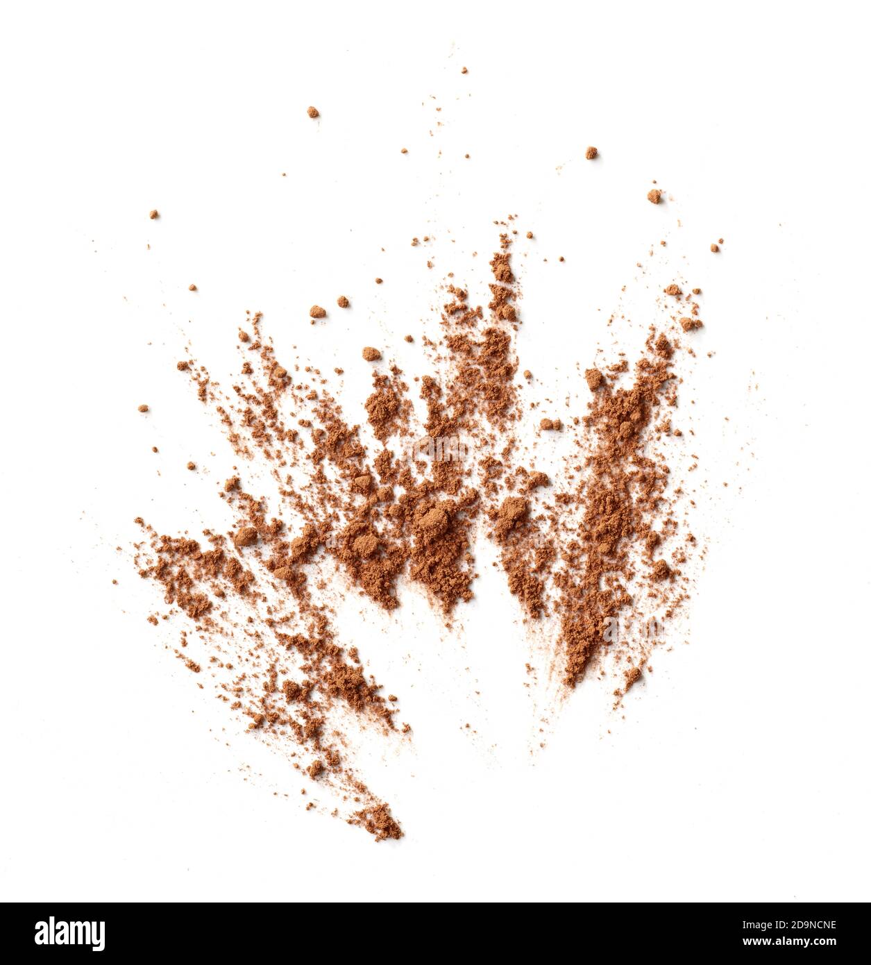 splash of cocoa powder isolated on white background, top view Stock ...