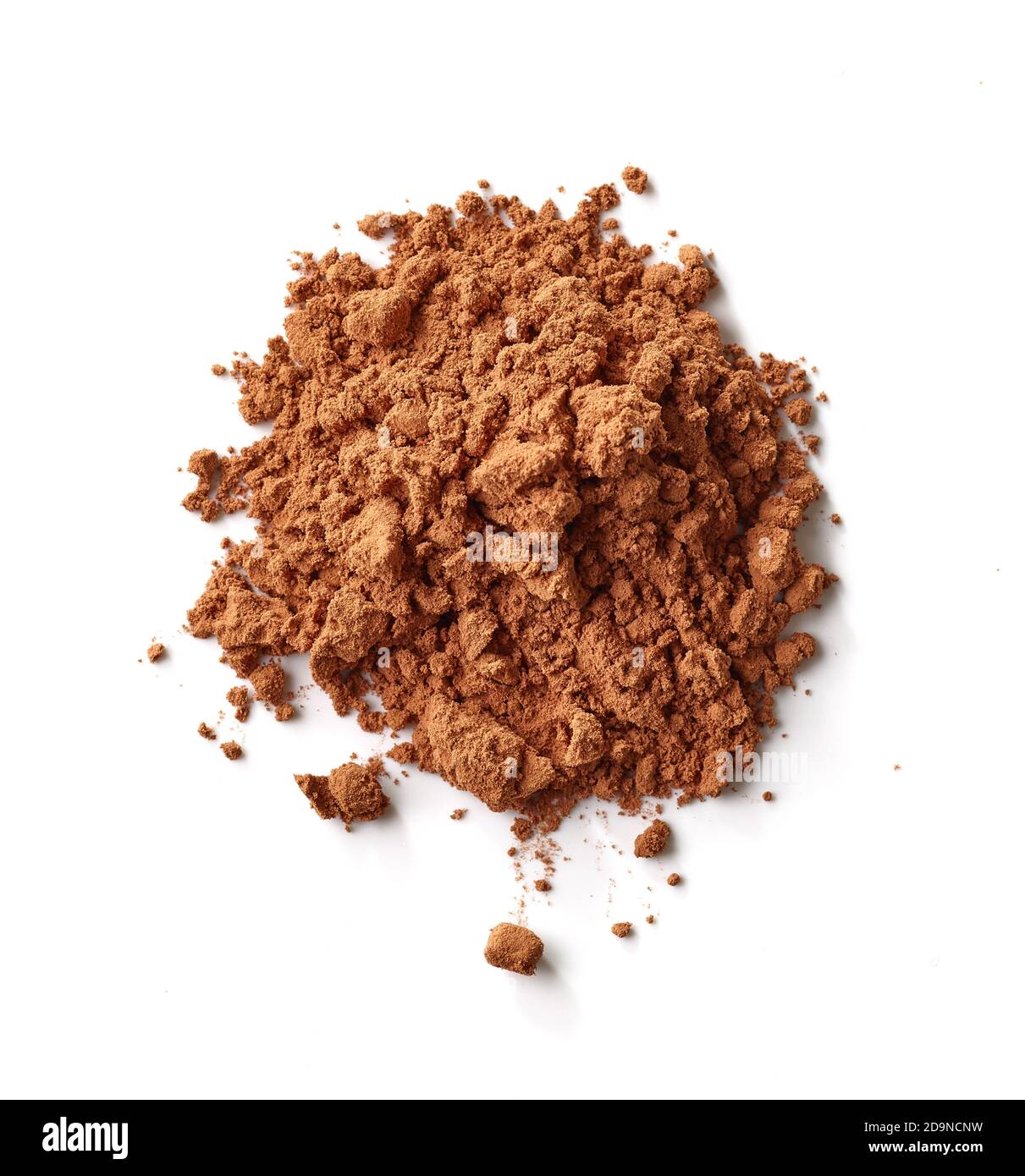 cocoa powder isolated on white background, top view Stock Photo - Alamy