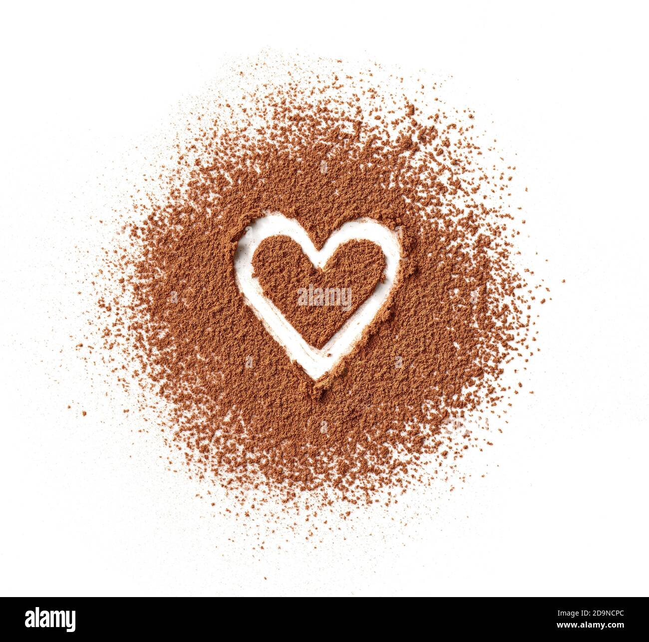 cocoa powder isolated on white background, top view Stock Photo - Alamy