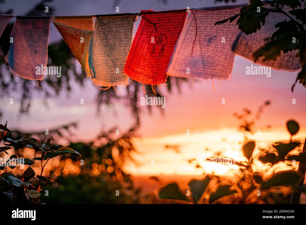 Hindu prayer flags hi-res stock photography and images - Alamy