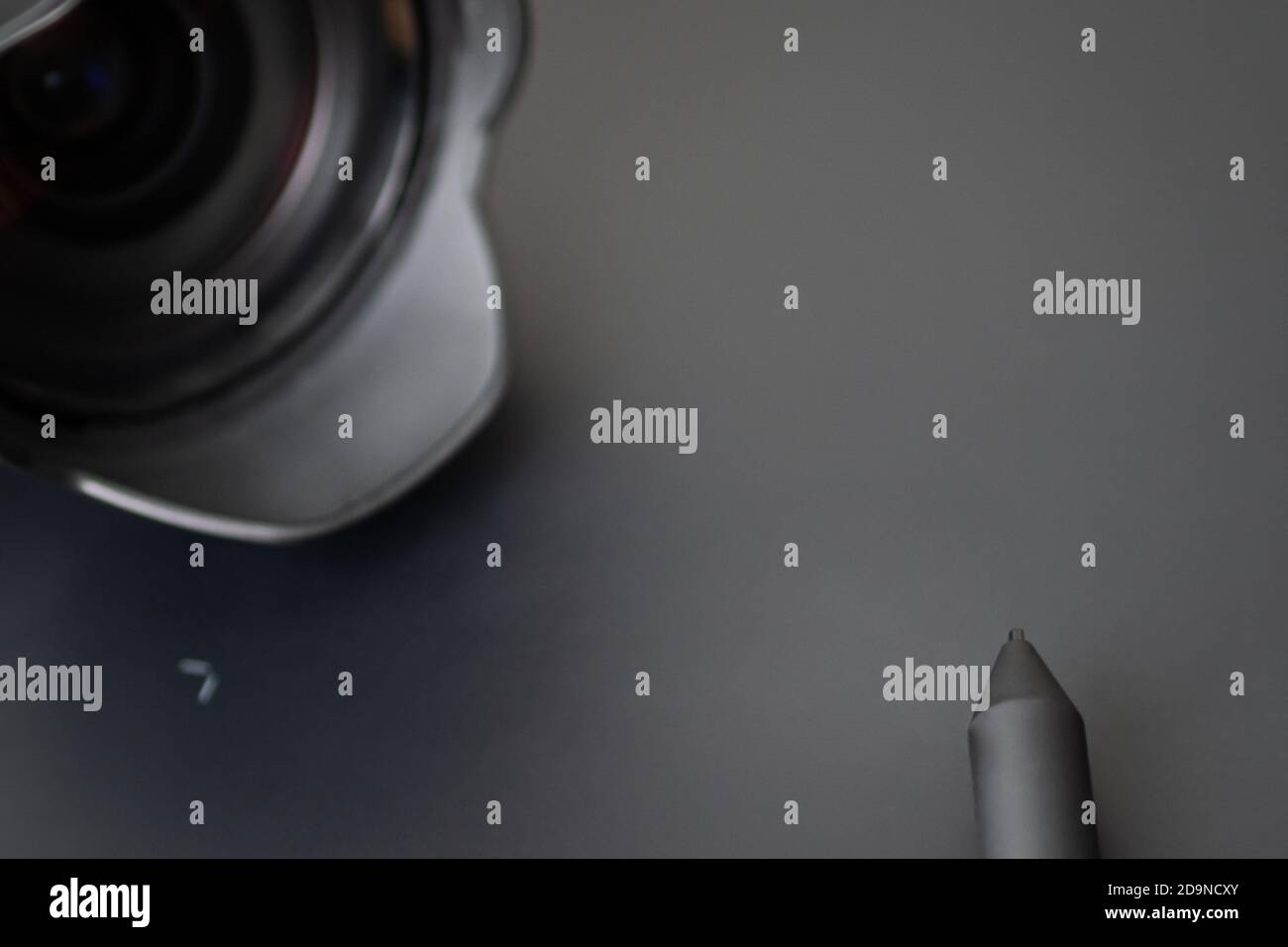 Post-processing with a graphics tablet, a stylus and lens Stock Photo ...