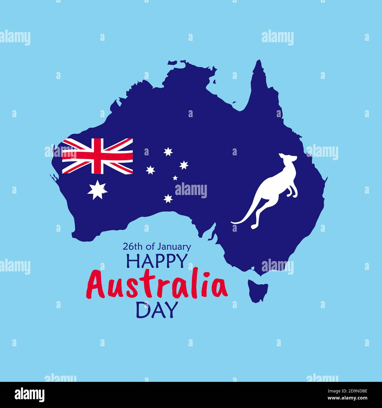 26 January Happy Australia Day. Vector Illustration Stock Vector Image ...