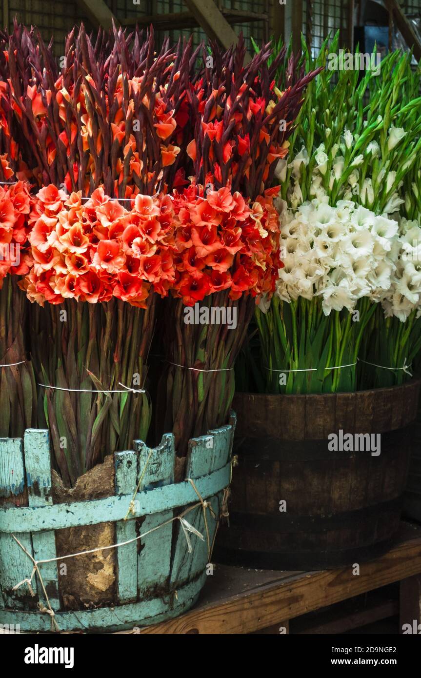 Vertical closeup shot of flower bouquets Stock Photo - Alamy