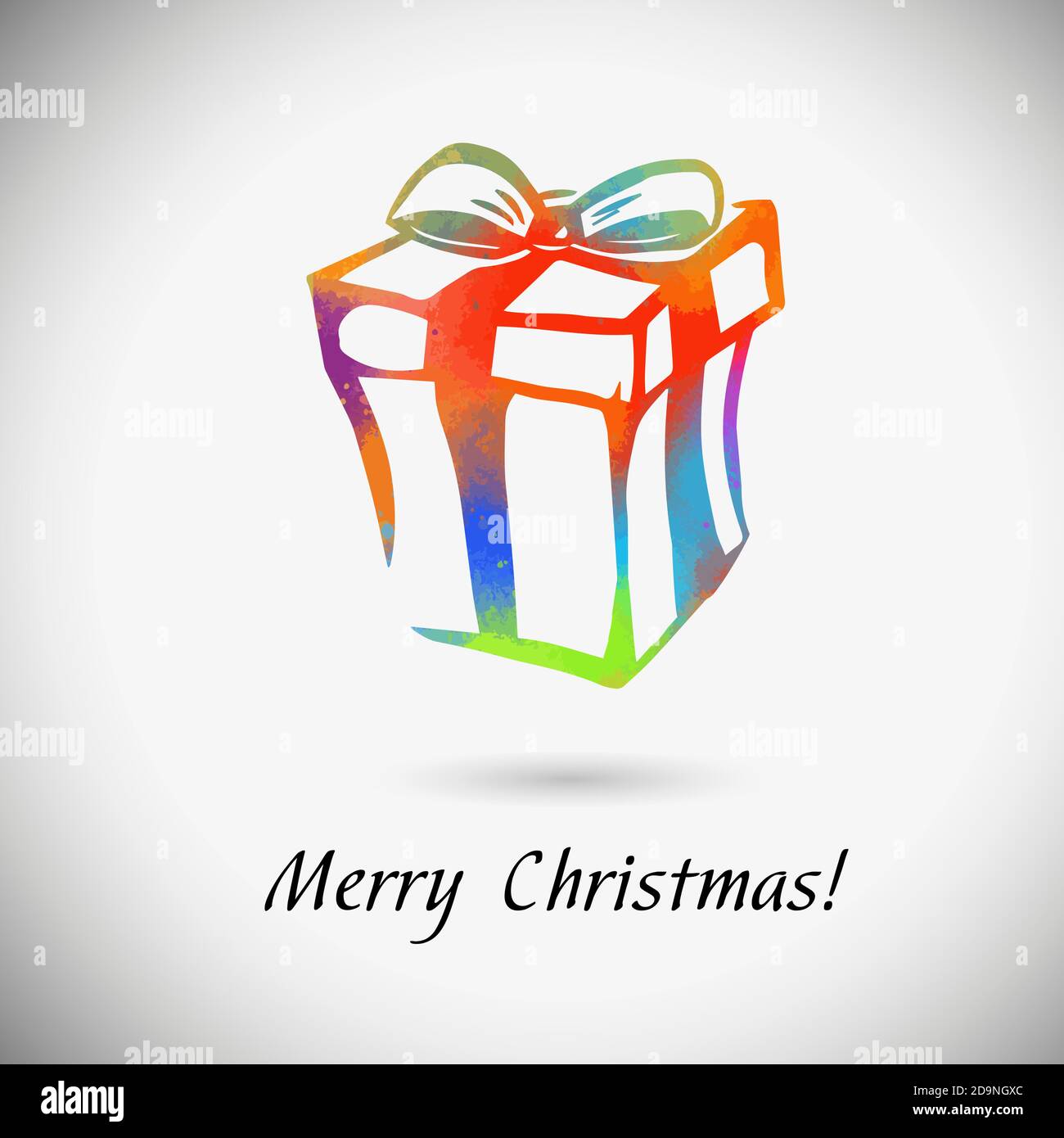 A multi-colored gift. Birthday present. Vector illustration Stock ...