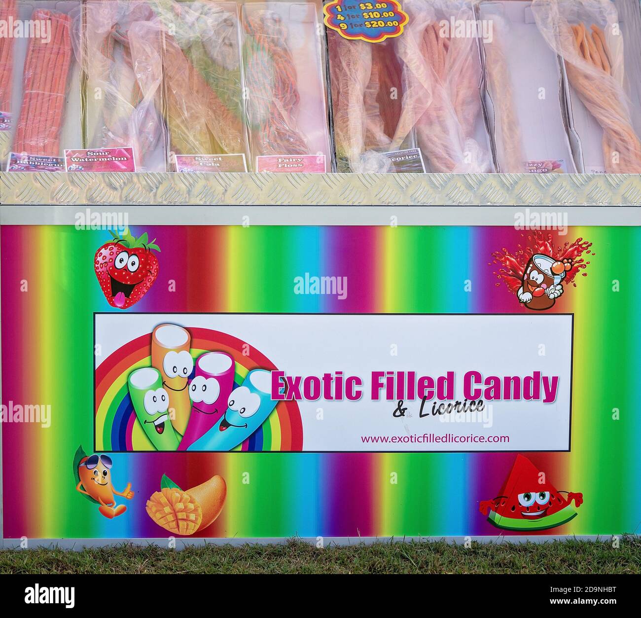 Mackay, Queensland, Australia - 20th July 2019: Candy street market ...