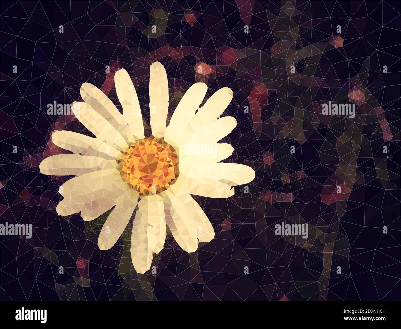 Illustration of a white flower on an abstract background Stock Photo ...