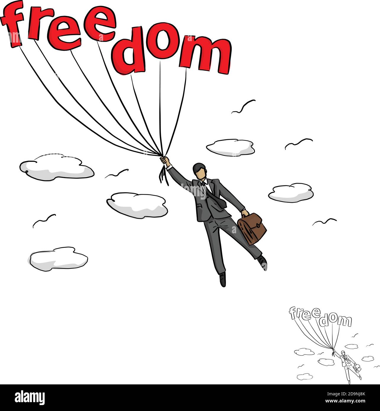 Black flying suit Stock Vector Images - Alamy