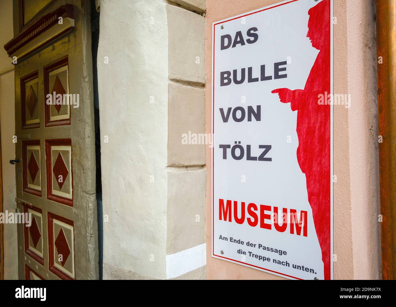 Sign at the entrance to das bulle von tolz museum hi-res stock ...