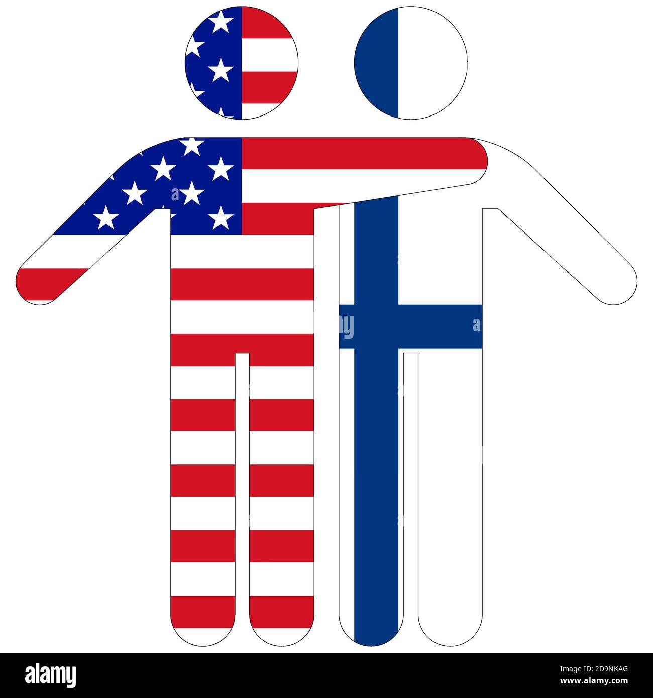 USA - Finland / friendship concept on white background Stock Photo - Alamy