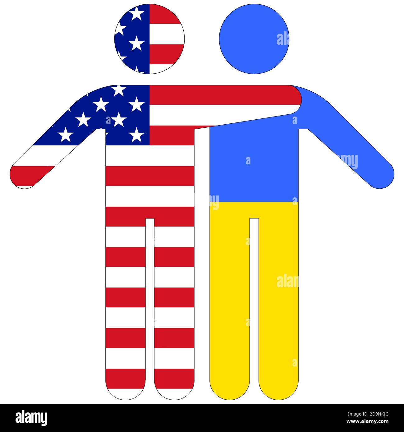 USA - Ukraine / friendship concept on white background Stock Photo - Alamy