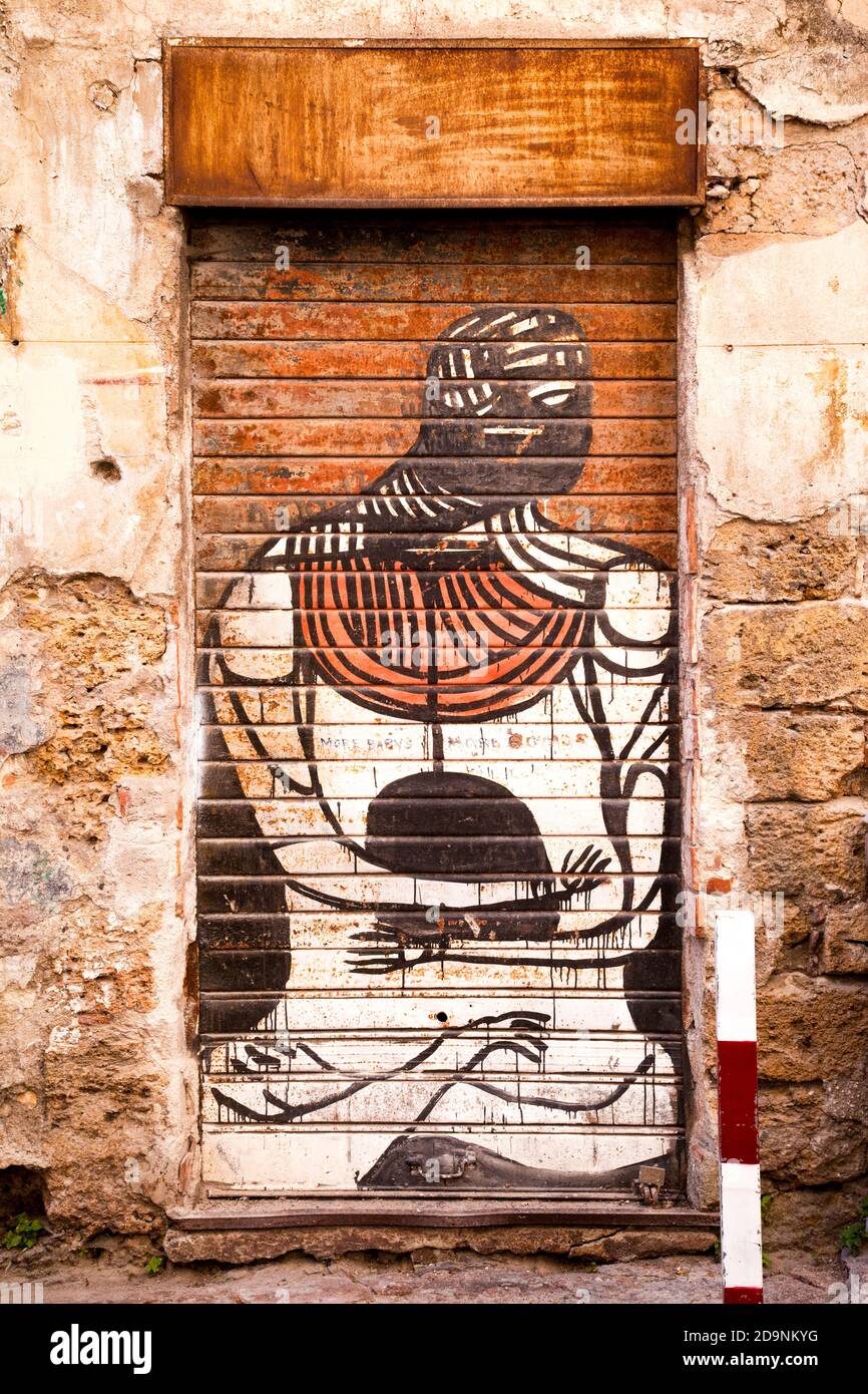 Graffiti, street art, Palermo, Sicily, Italy Stock Photo - Alamy