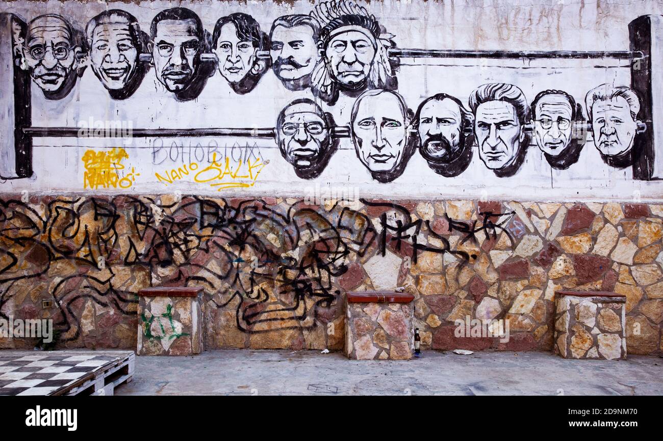 Graffiti, street art, Palermo, Sicily, Italy Stock Photo - Alamy