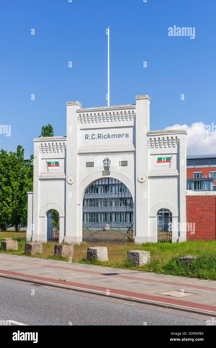 Entrance gate to the rickmers shipyard hi-res stock photography and ...