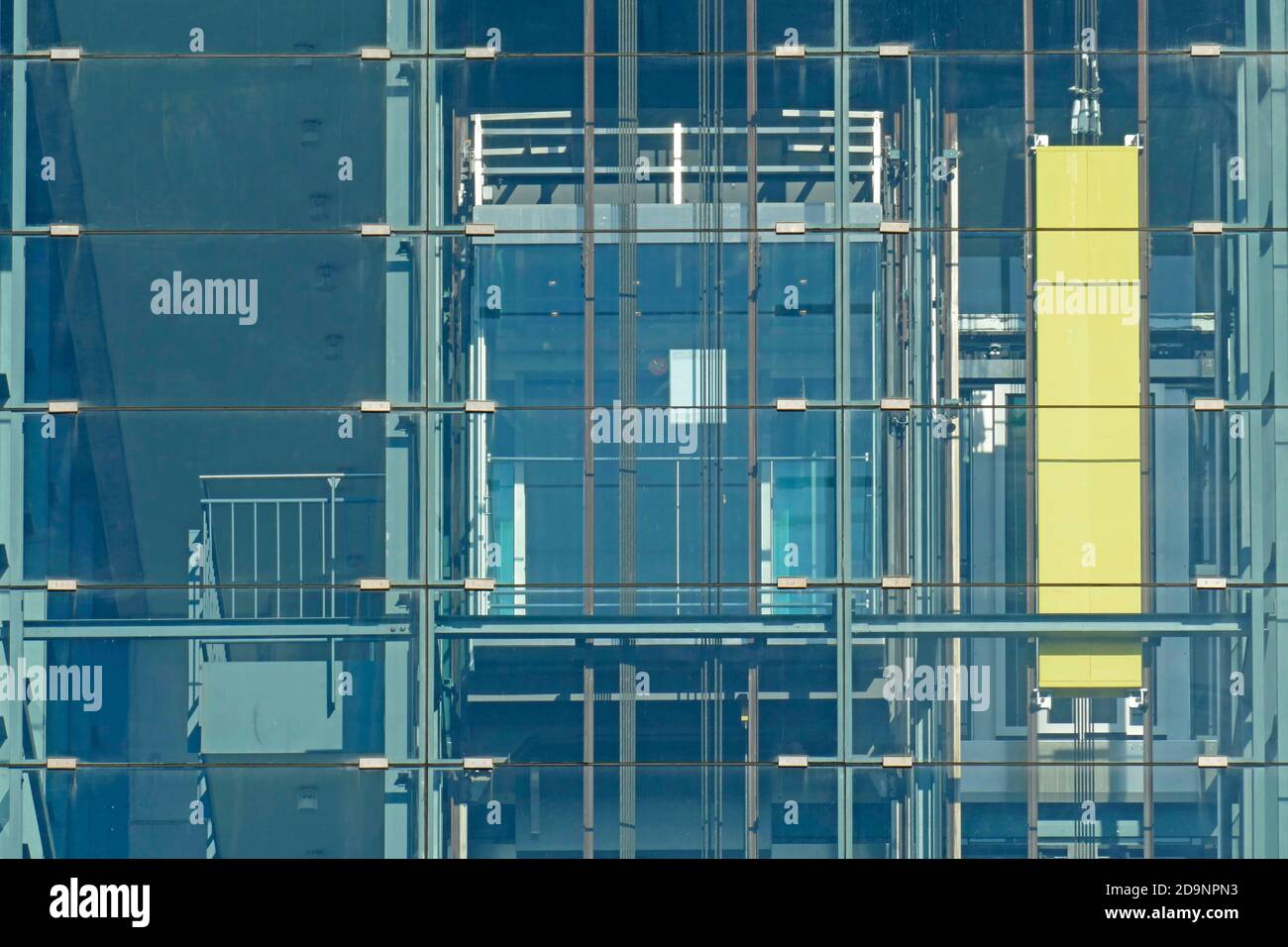 Elevator and stairwell in a modern office building, Bremen, Germany ...