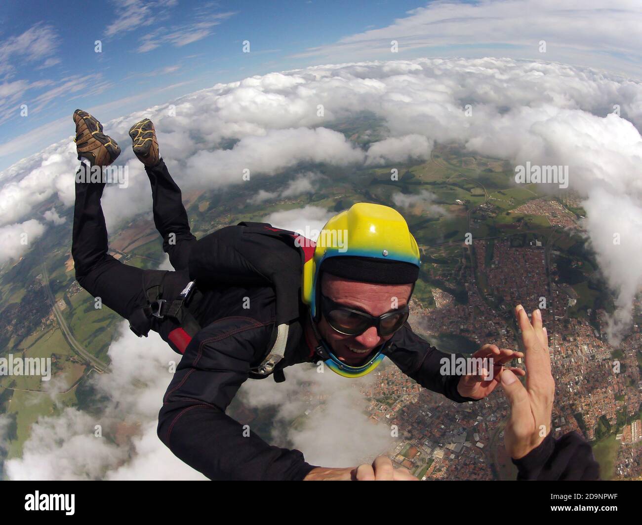 Skydiving point of view Stock Photo - Alamy