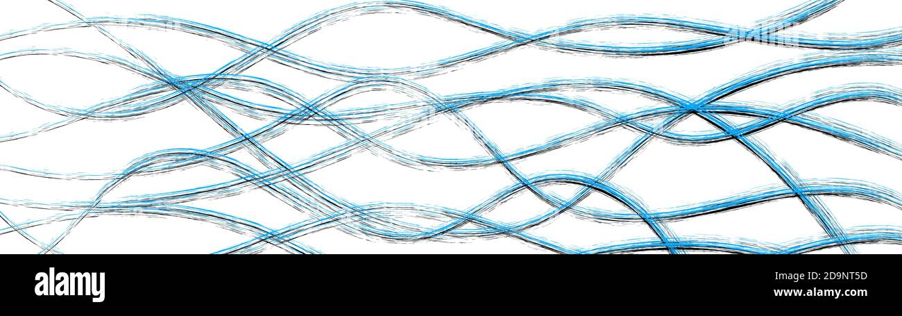 Abstract background of wavy intertwining lines with shadows, light blue on white Stock Vector ...