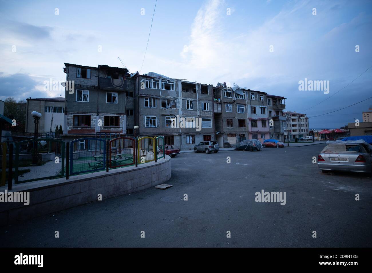 STEPANAKERT, ARTSAKH - Nov 05, 2020: A residential building in ...
