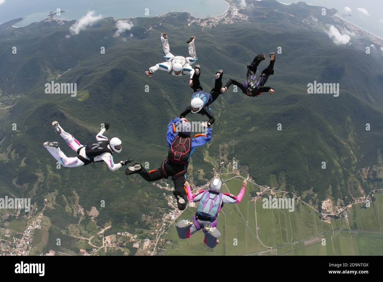 Skydivers formation hi-res stock photography and images - Alamy