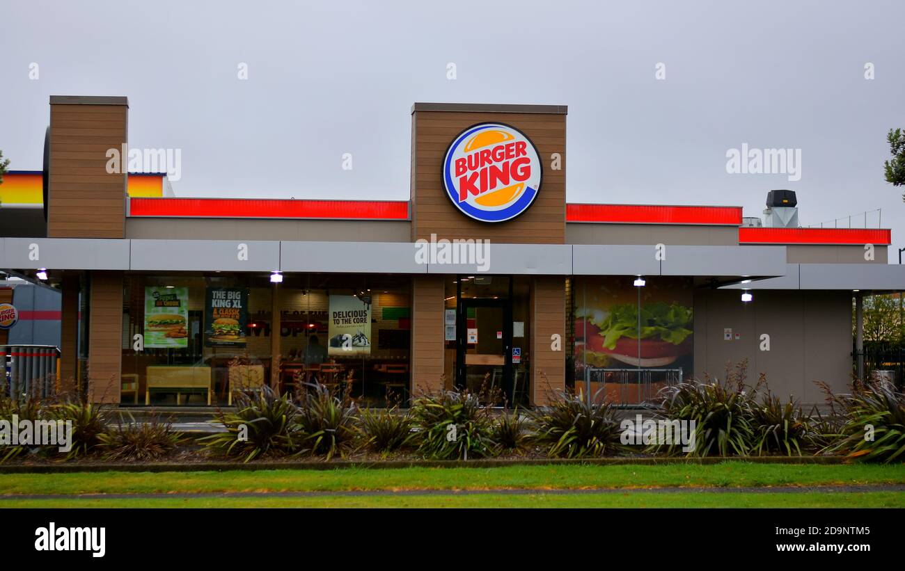 AUCKLAND, NEW ZEALAND - Nov 05, 2020: View of Burger King restaurant in ...
