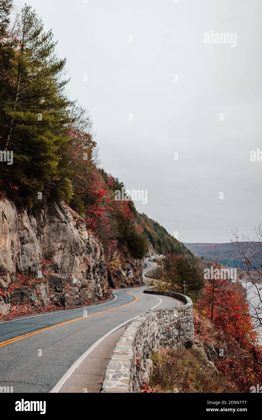 Highway in New York State, fall Stock Photo - Alamy