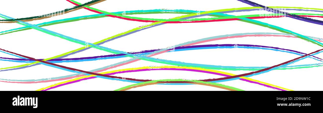 Abstract Background Of Wavy Intertwining Colored Lines On White Stock Vector Image And Art Alamy