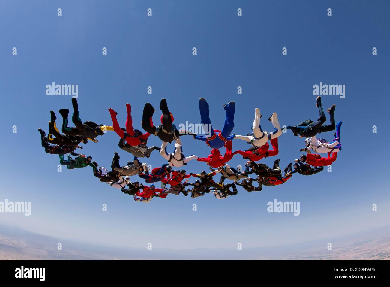 Skydiver making a big way formation Stock Photo - Alamy