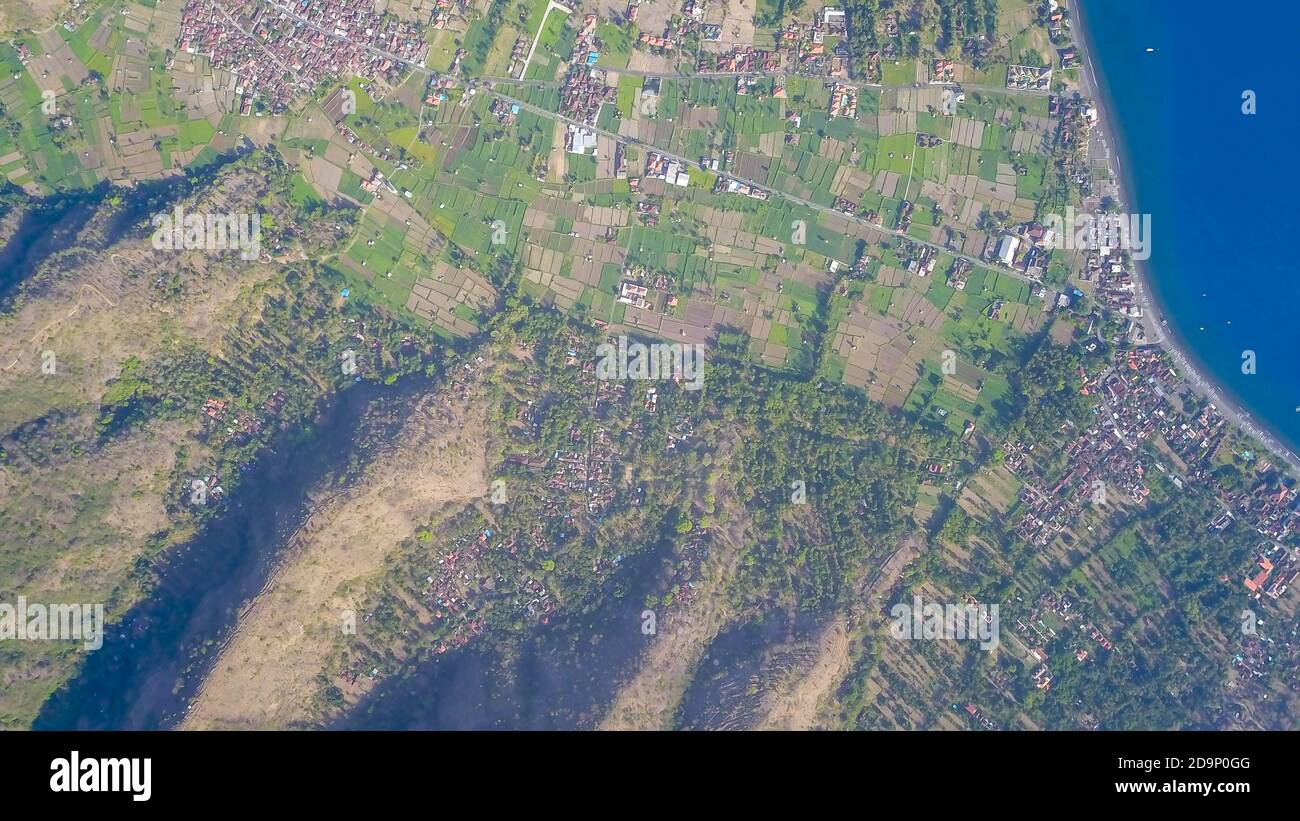 Aerial view of Amed bay coastline. Indonesia, Bali Stock Photo - Alamy